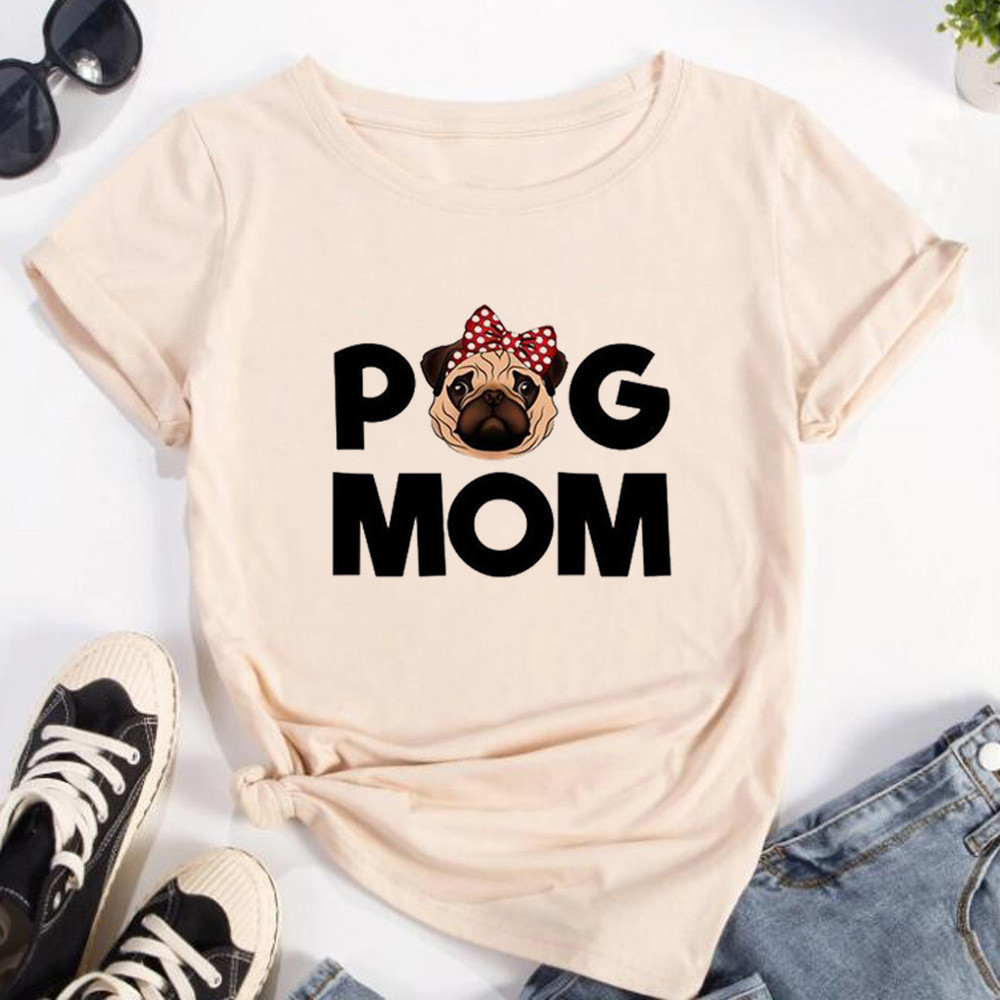 Pug t-shirts women manga top female comic streetwear 2000s clothing ...