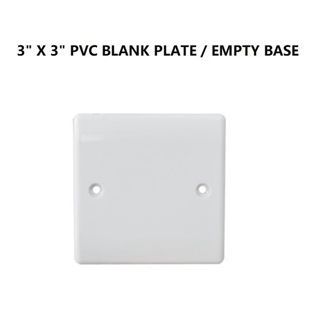 3" X 3" PVC Blank Plate / Empty Base / Cover / Penutup Kosong | Shopee ...