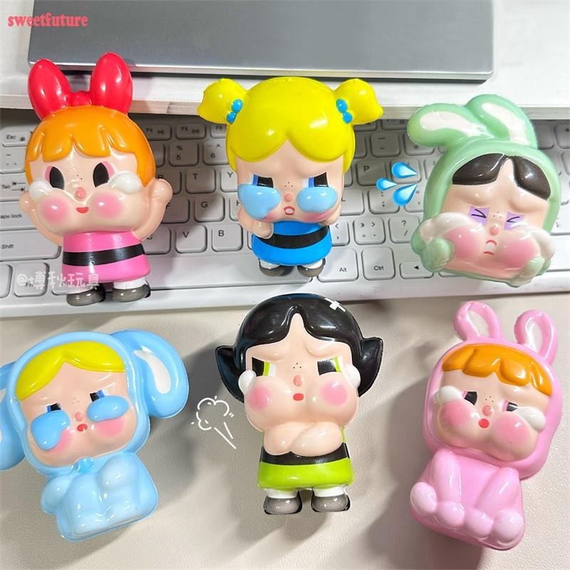 POP MART CRYBABY X Kawaii Decompression labubu Stress Relief Squishy ...