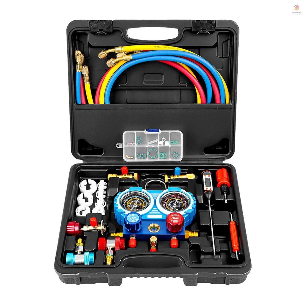 AC Gauge Set AC Manifold Gauge Set for R134a R12 R502 Refrigerant 3 Way ...