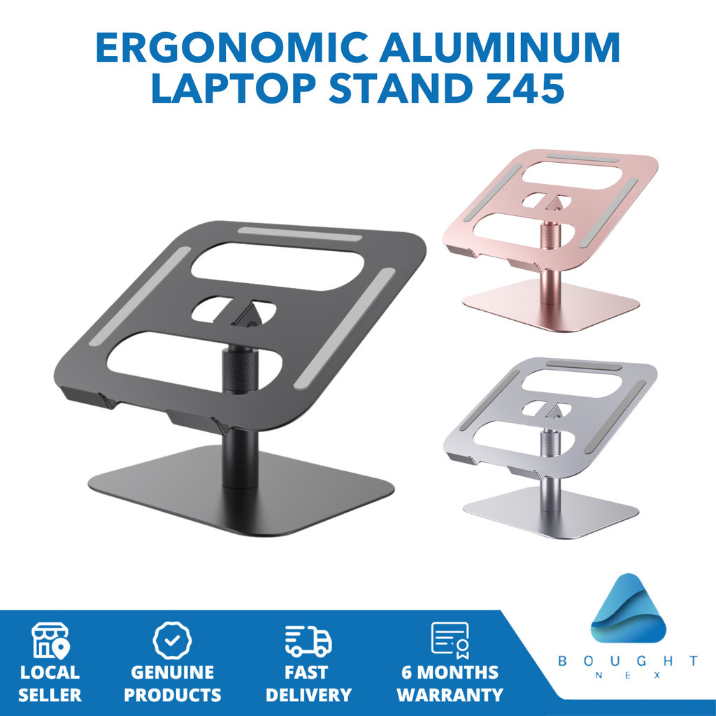 Ergonomic Aluminum Laptop Stand Z45 - Adjustable, Portable, Multi-Angle ...