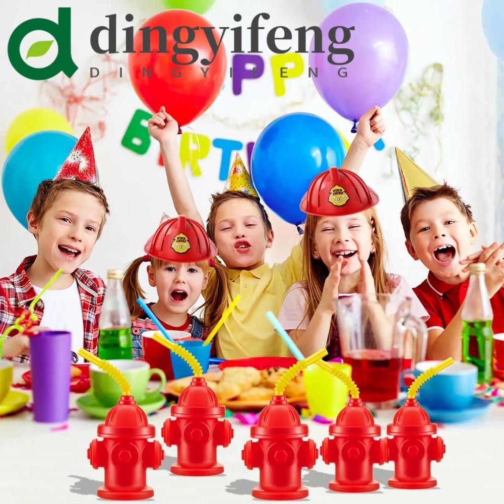DINGYIFENG Fire Hydrant Straw Cup, Novelty Plastic Fire Hydrant Water ...
