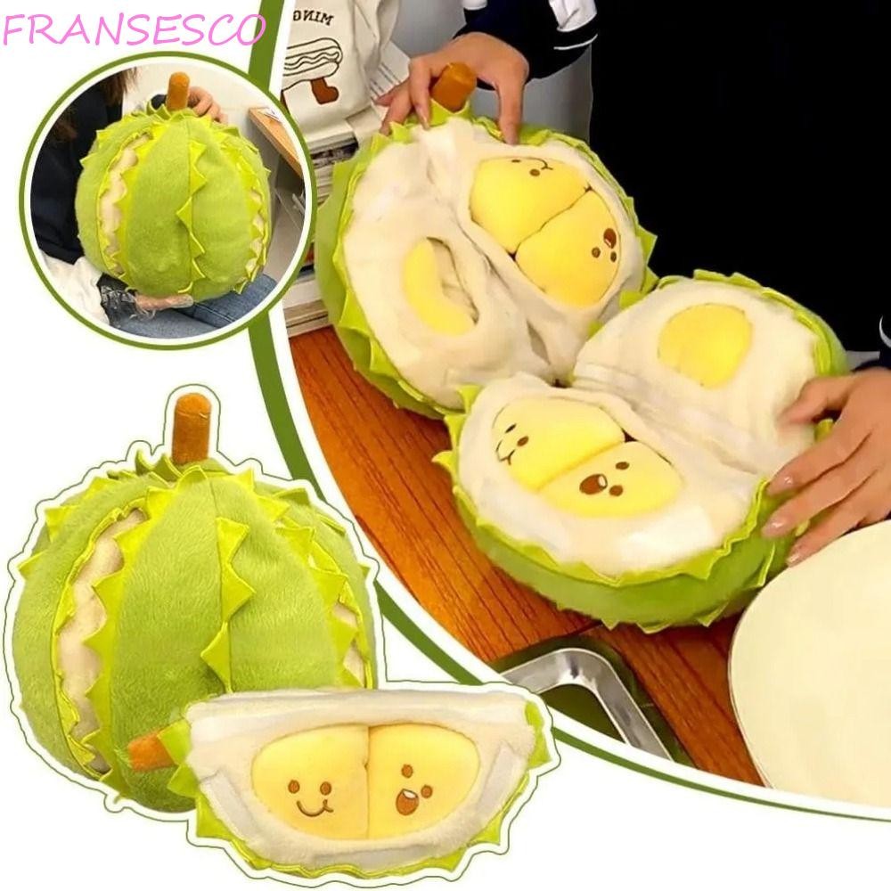 FRANCESCO Detachable Durian Plush Toy, Collection Fluffy Fruit Durian ...