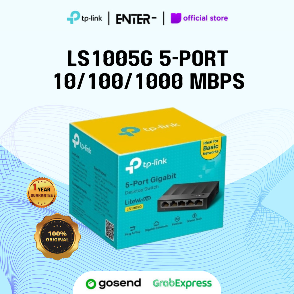 TP-LINK LS1005G TPLink 5-Port Gigabit 10/100/1000Mbps Desktop Switch | Shopee Malaysia