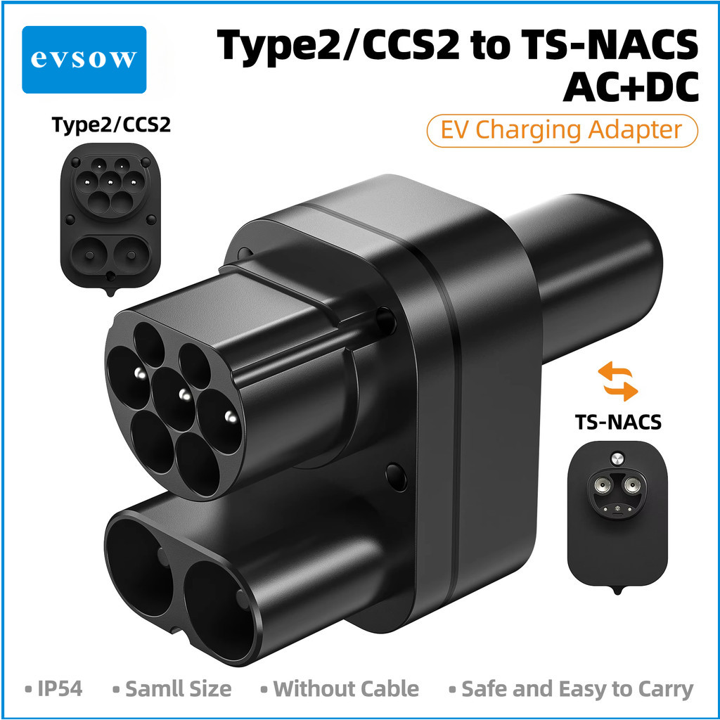 evsow CCS2 to Tesla AC+DC Adapter Fit for Tesla Model 3/X/Y Made in USA ...