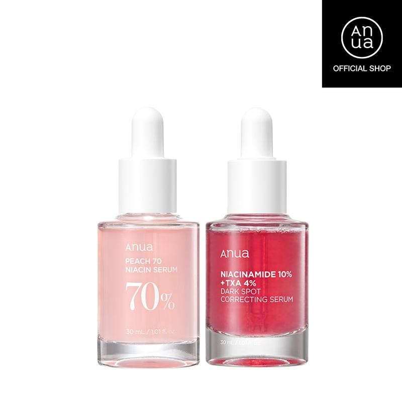 [Anua Official Shop] Pink Serum Duo (Peach Niacin Serum + TXA Dark Spot ...