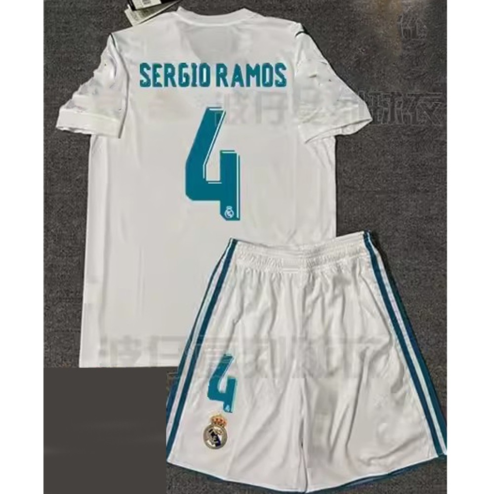 2017-18 Season Rma Retro Home Football Kids Jersey Kit Ramos Cristiano ...