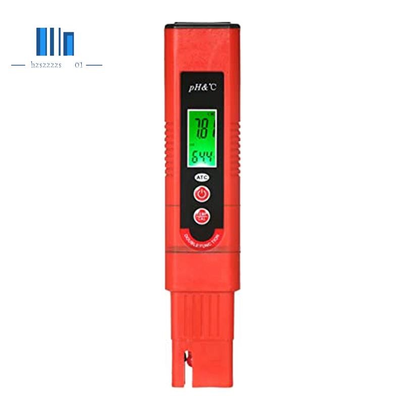 PH Meter Red PH Meter Plastic PH Meter Three-Color LCD Display PH Pen ...
