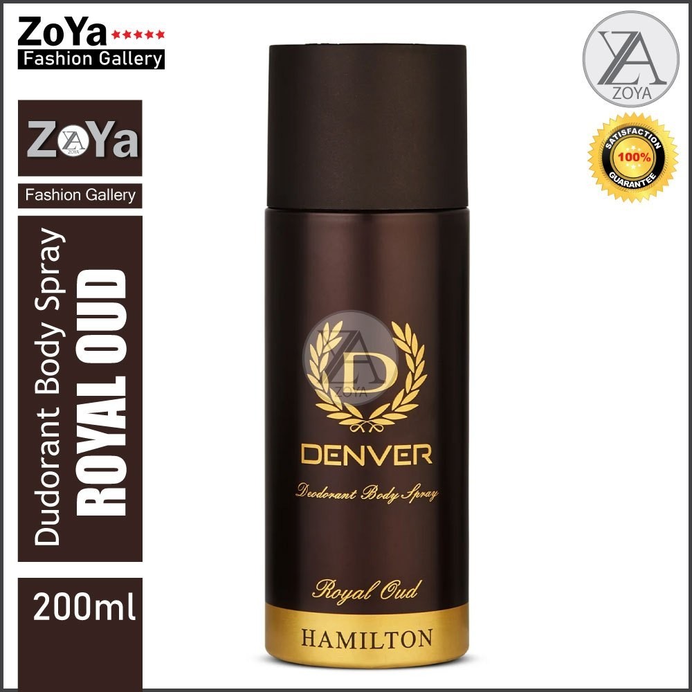 DENVER ROYAL OUD DEDORANT BODY SPRAY 200ml And DENVER EDP 100ml Unisex ...