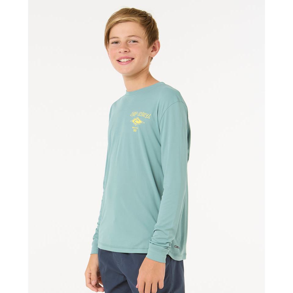 Rip Curl Kids Icons Surflite Upf L/S Rash Vest -Boy 12BBRV | Shopee ...