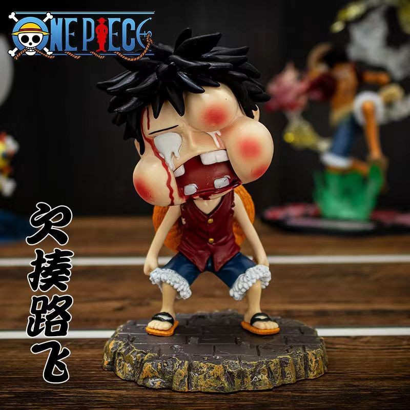 One PIECE Beat Luffy Anime Figure Model Play Car Decoration Luffy Doll ...