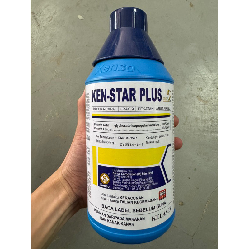 [ORIGINAL] 1L Ken-Star Plus Kenso Glyphosate 13.6% Kenstar plus/ ken ...