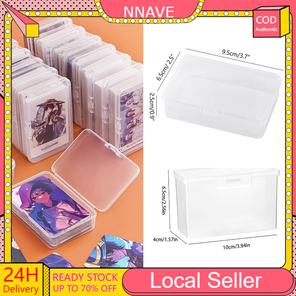 3Pcs Transparent Card box storage Plastic Boxes Playing Cards Container ...