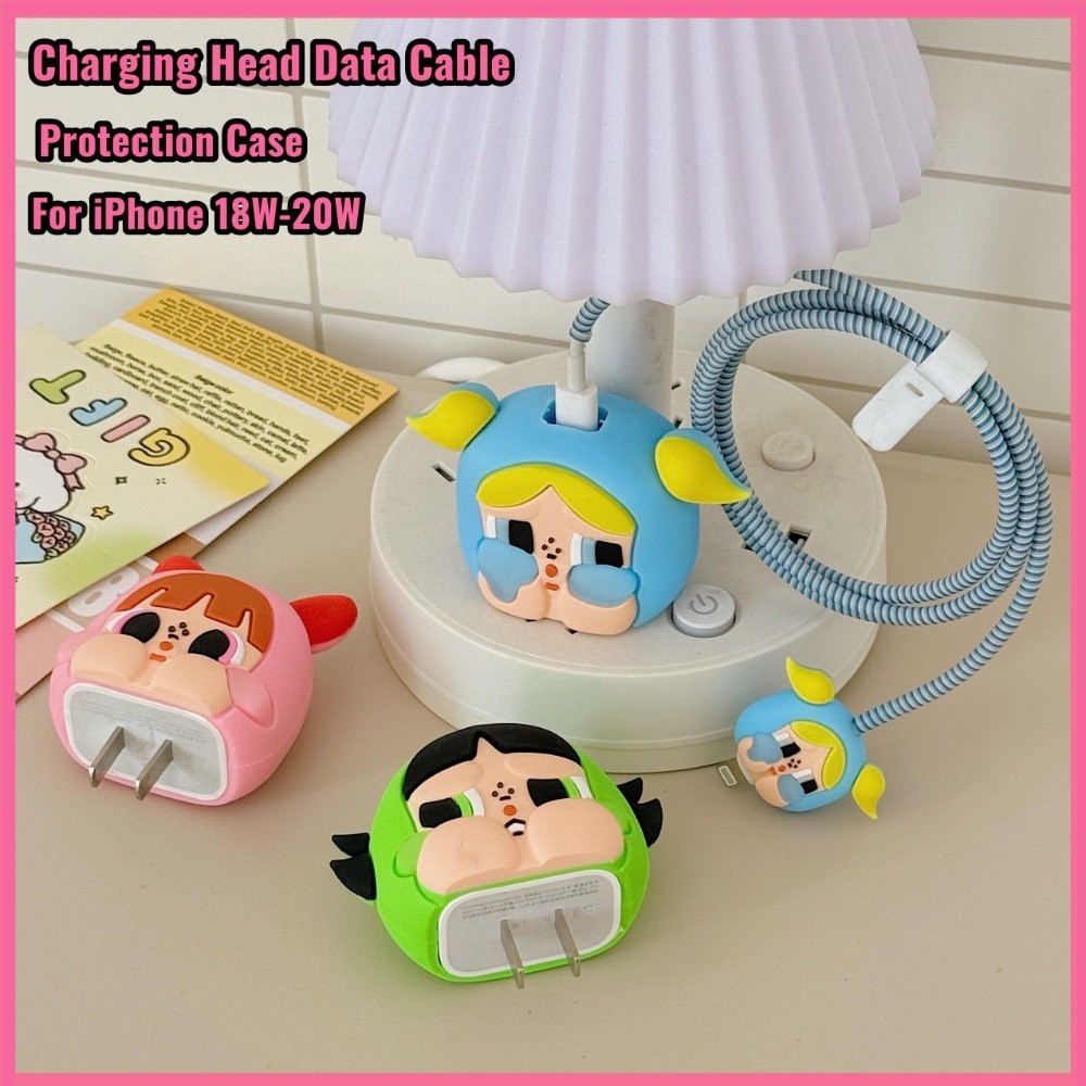 Cute Silicon Flying Girl For iPhone Fast Charging Protection Sleeve Data Cable Protection Sleeve ...