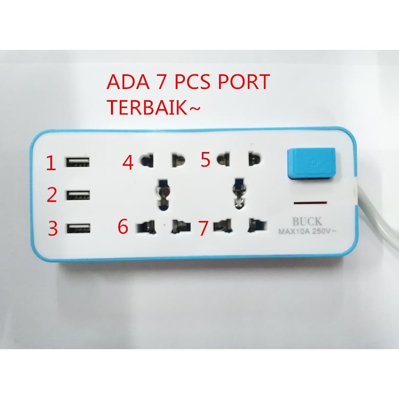 【All In 1 】Power Trailing Socket USB Port Universal Charger Plug ...
