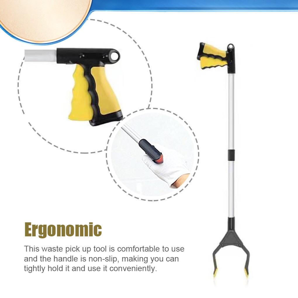 Pick up Clamp Collapsible Garden Leaves Waste Tool Grabber Ergonomic ...