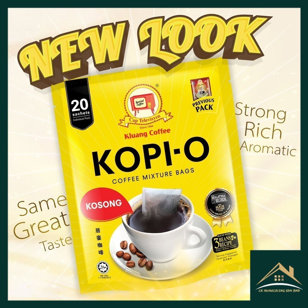 (🇲🇾Ready Stock) Kluang Coffee Cap Televisyen Kopi O Kosong (20 ...