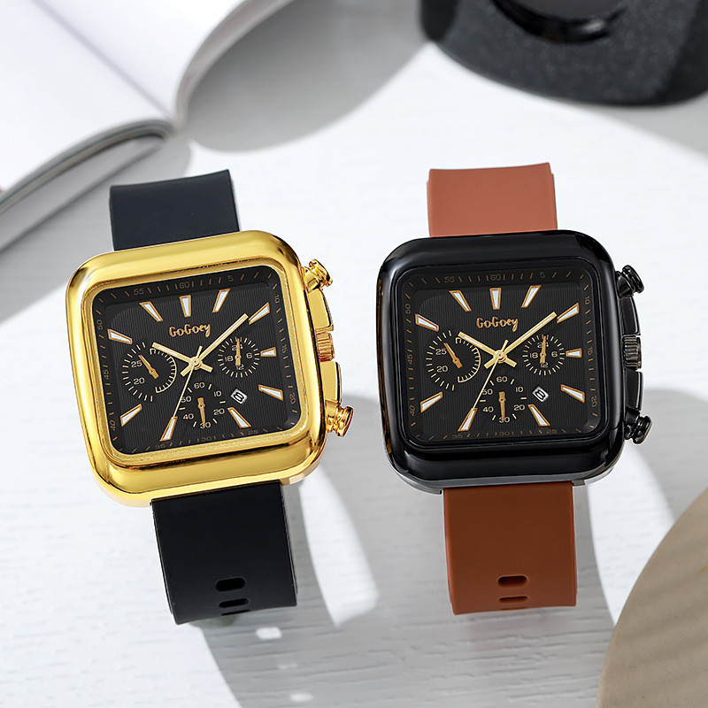 New fashion square men's and women's watches square large dial niche ...