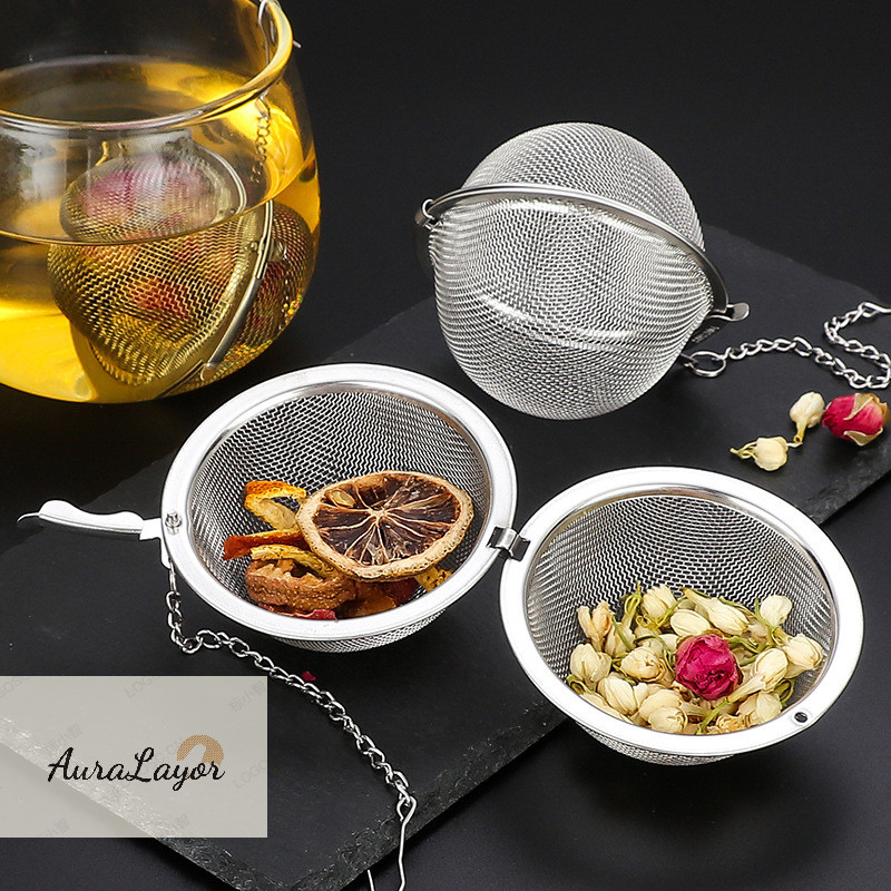 [AuraLayor] Stainless Tea Infuser Sphere Locking Spice Tea Ball ...