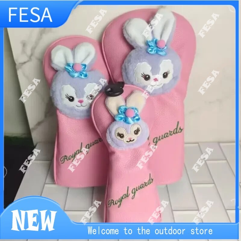 2 Colors Cute Rabbit Head Covers Set Golf Club Headcovers for Driver ...