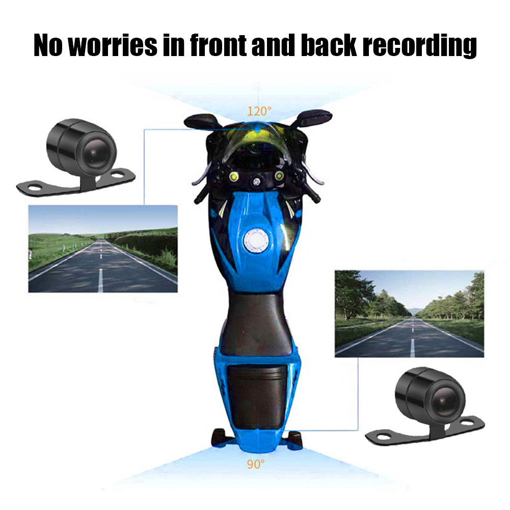Motorcycle DVR HD 1080P Front Rear View Motorcycle Driving Recorder ...