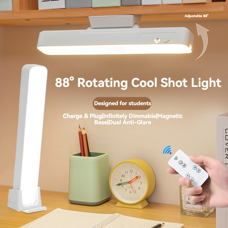 Remote Control LED Table Lamp Magnetic Desk Lamp USB Rechargeable ...