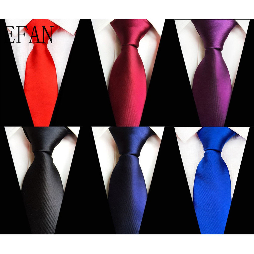 Luxury Men's Tie Neckties 8CM Solid Wedding Party Business Neck Ties ...