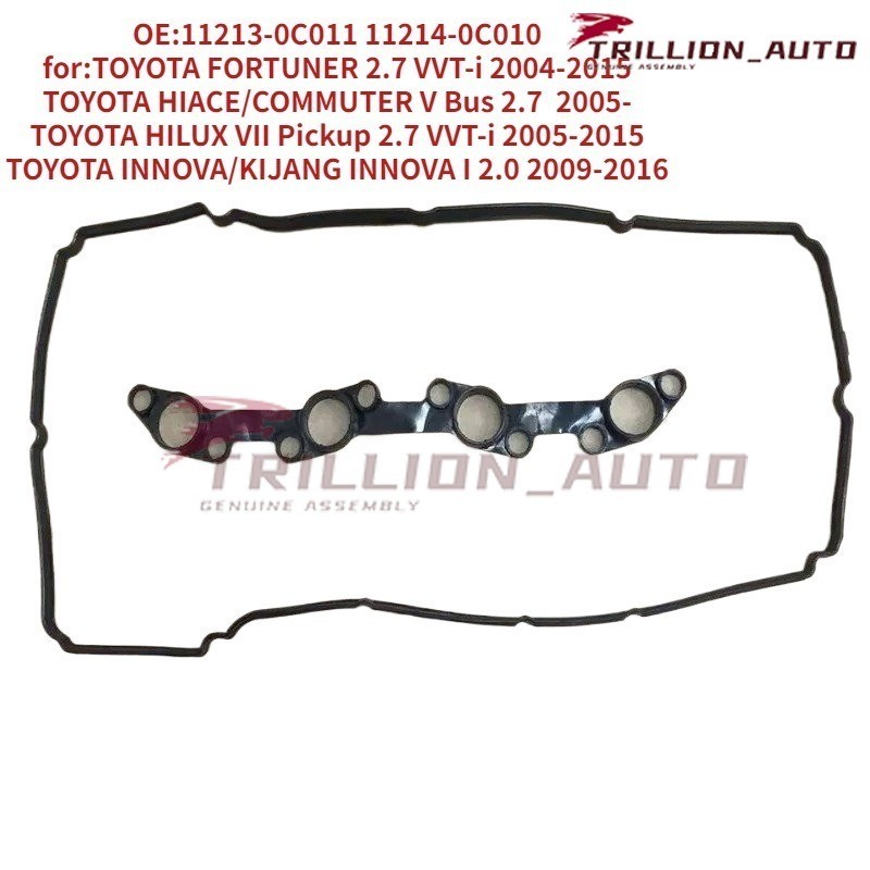 Toyota Valve Cover Gasket & Plug Seal for Toyota Innova 2.0 Fortuner ...