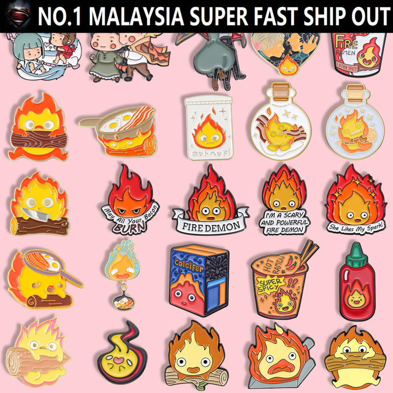 SP Japanese Manga Hayao Miyazaki Series Howl's Moving Castle Enamel ...