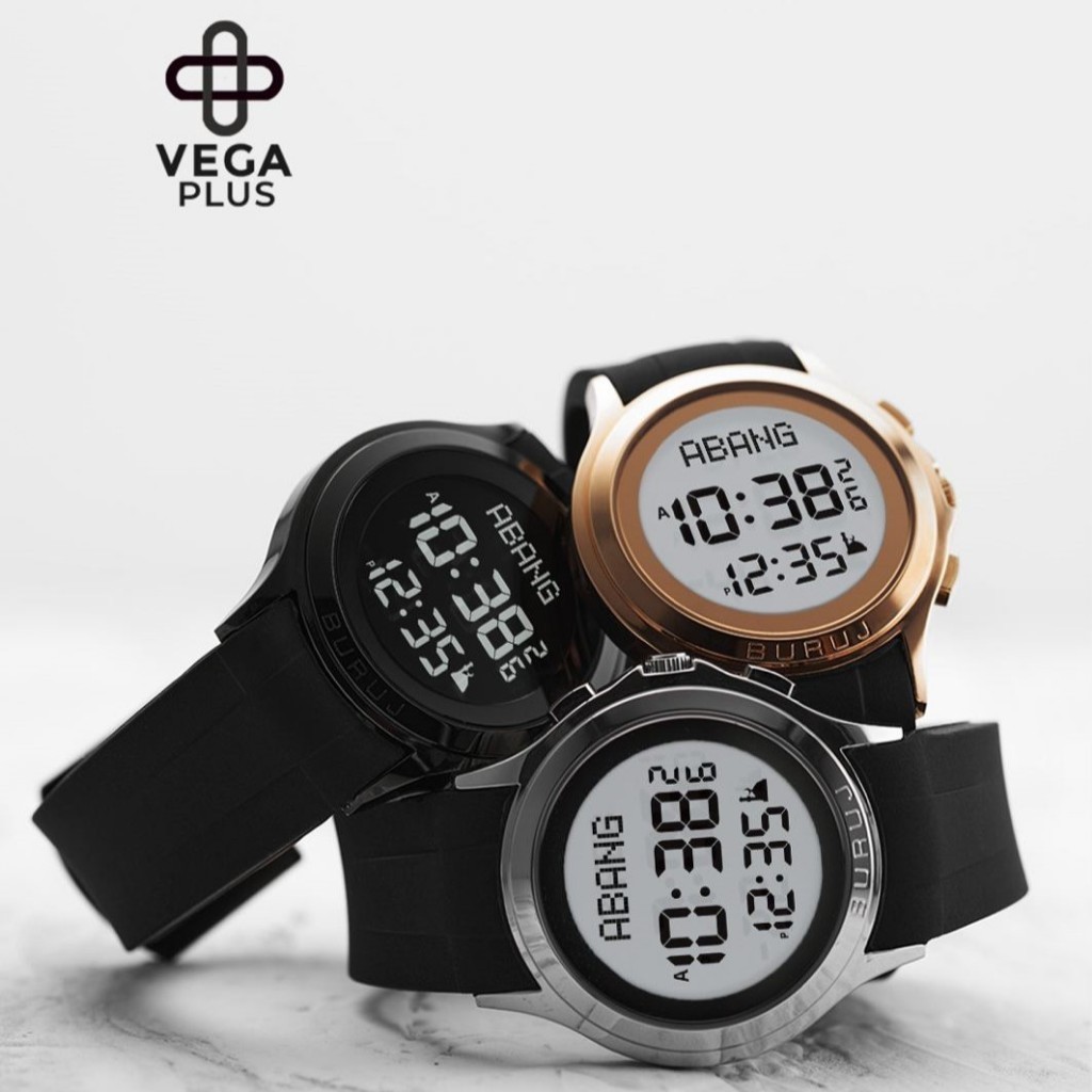 BURUJ WATCH VEGA PLUS JAM AZAN JAM WAKTU SOLAT JAM KIBLAT | Shopee Malaysia