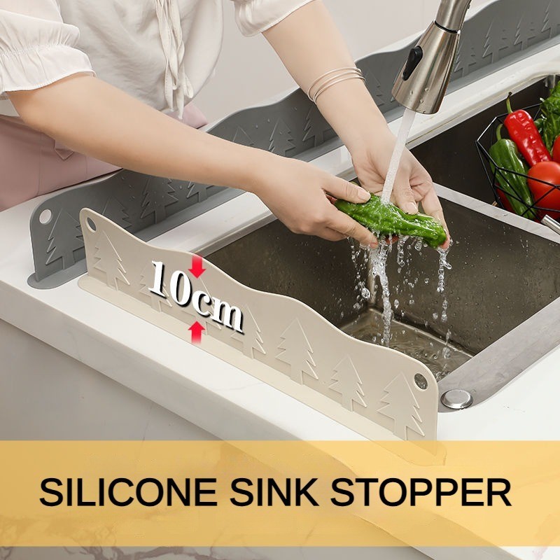New silicone sink baffle Kitchen splash guard Overflow prevention ...