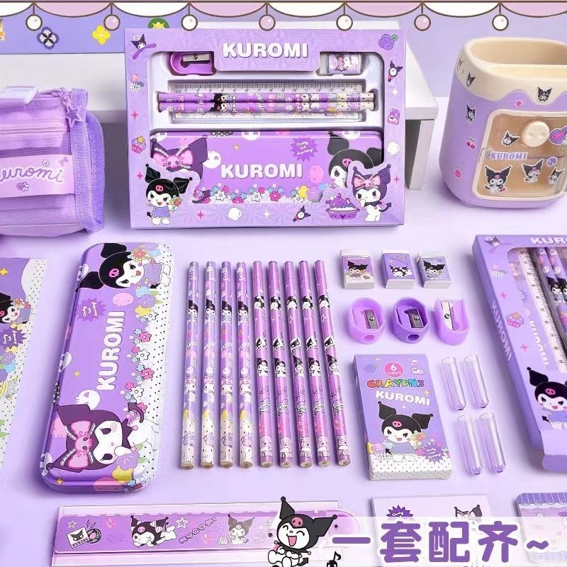 Sanrio Kuromi Stationery Set Gift Box for Kids Girls Melody Cinnamoroll ...