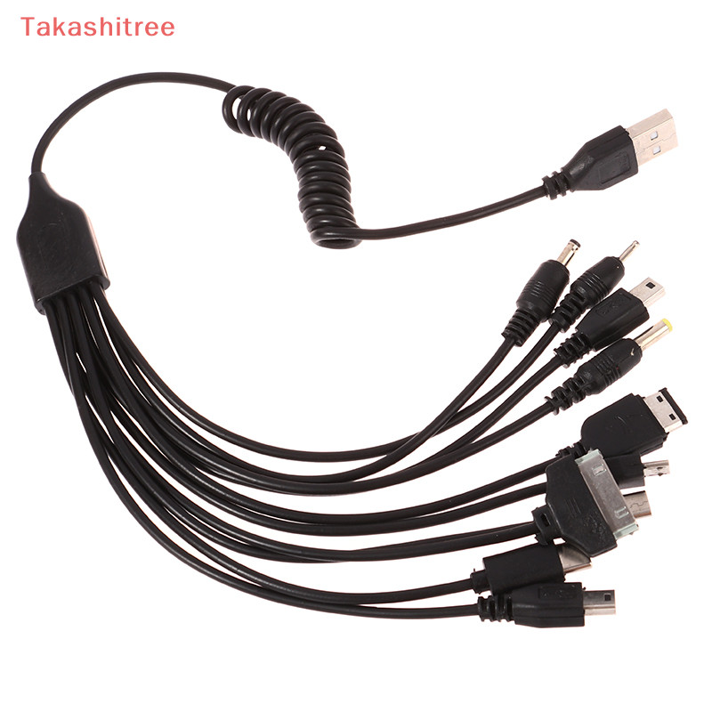 (Takashitree) 1Pc 10 In 1 Micro USB Multi Pin Cable Charger Universal ...