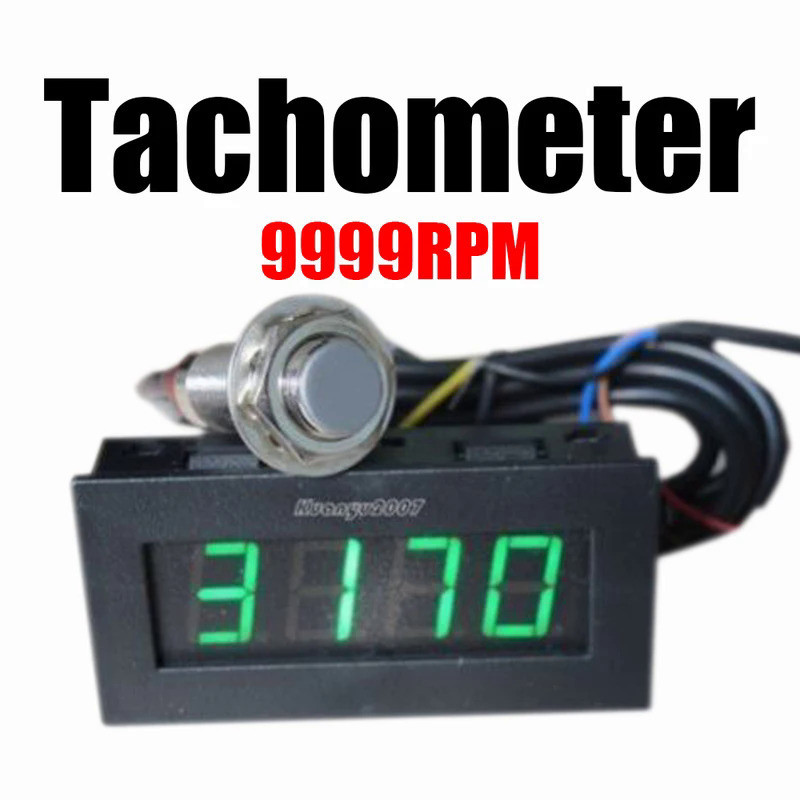Digital Tachometer RPM Speed Meter + Hall Proximity Switch Sensor NPN ...