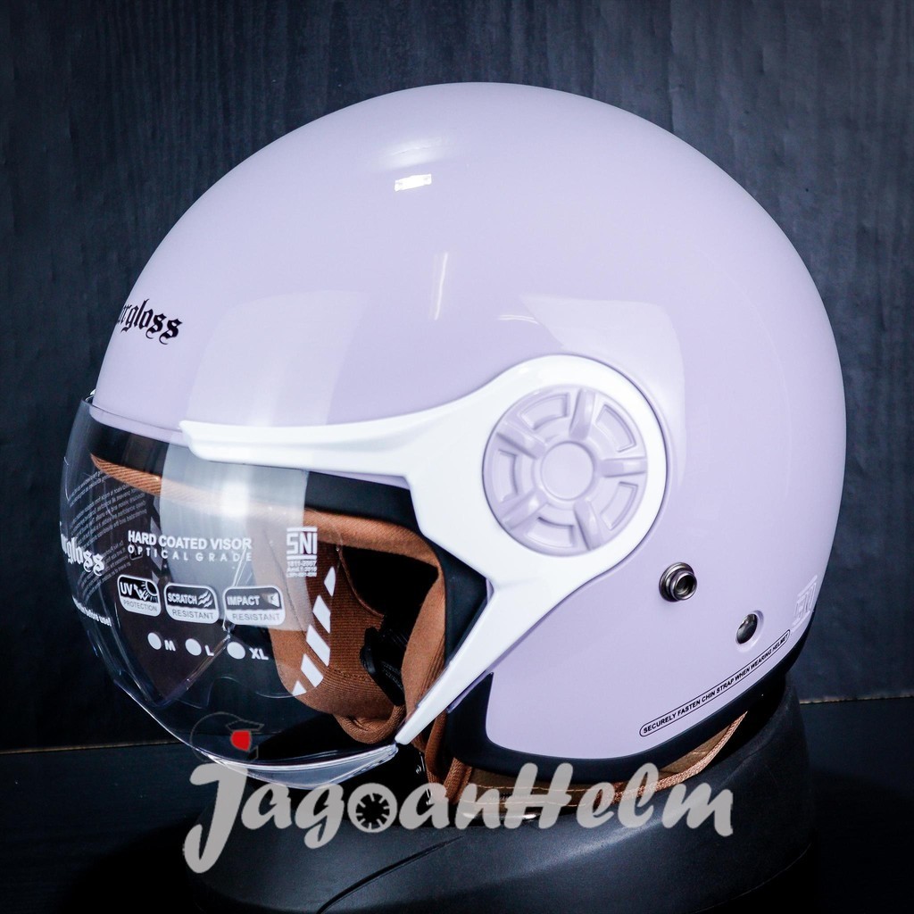 Cargloss YR HIJAB HELMET | Lilac | Retro CARGLOS | Shopee Malaysia