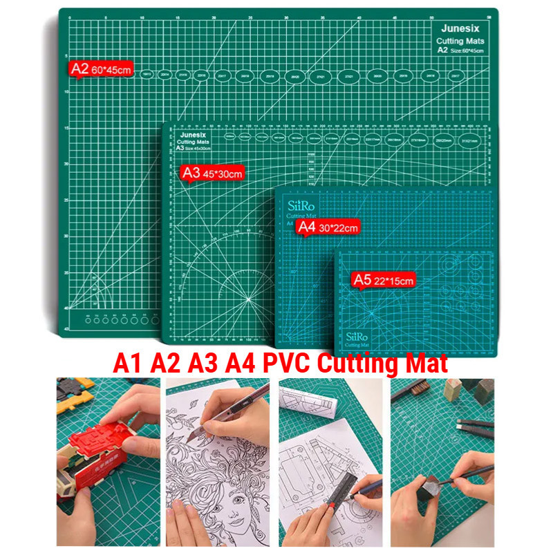 A1 A2 A3 A4 PVC Cutting Mat Double Side Self Healing Cutting Mat Craft Grid Lines Board Utility ...