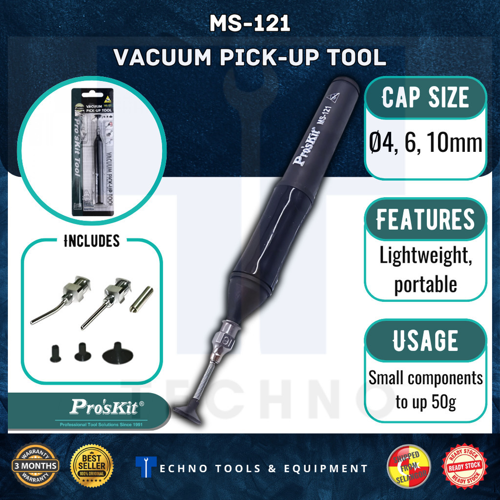 PRO'SKIT MS-121 Vacuum Pick-Up Tool 4, 6, 10mm Diameter Caps | Shopee Malaysia