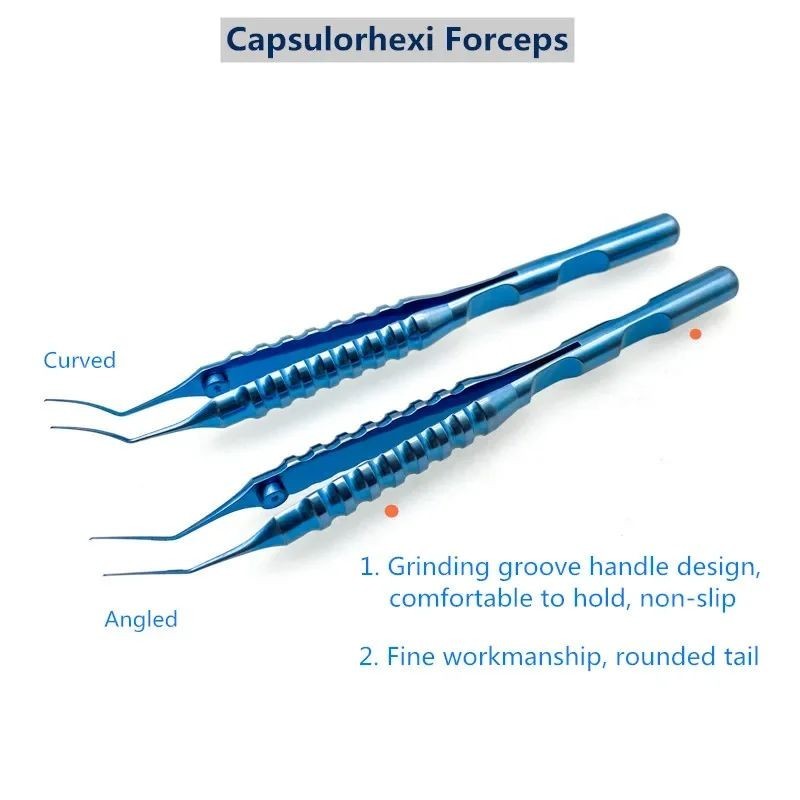 Ophthalmic capsulorhexis forceps Titanium Capsulorhexis forceps angle ...