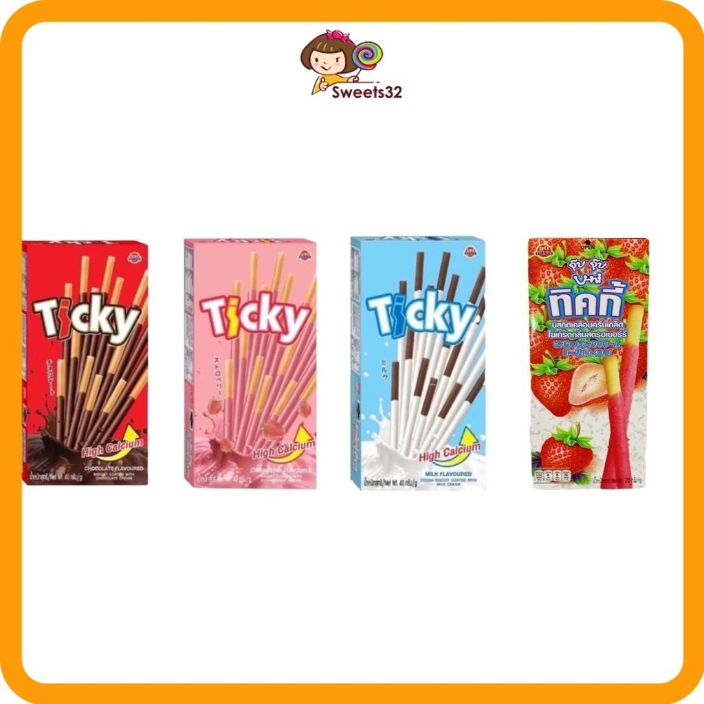 [ 1 pack ] Ticky Thai Two Tone Biscuit Stick 20g | Shopee Malaysia