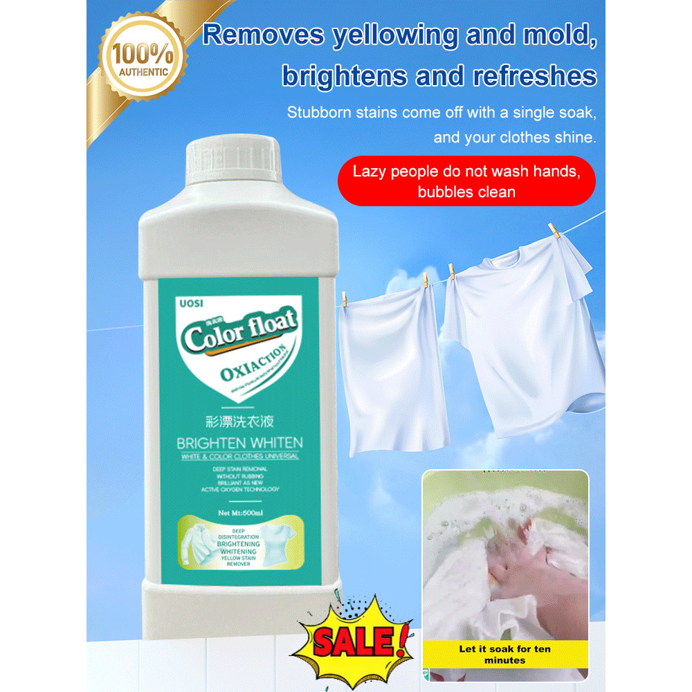 Color bleach laundry detergent White clothes go yellow Fragrant ...