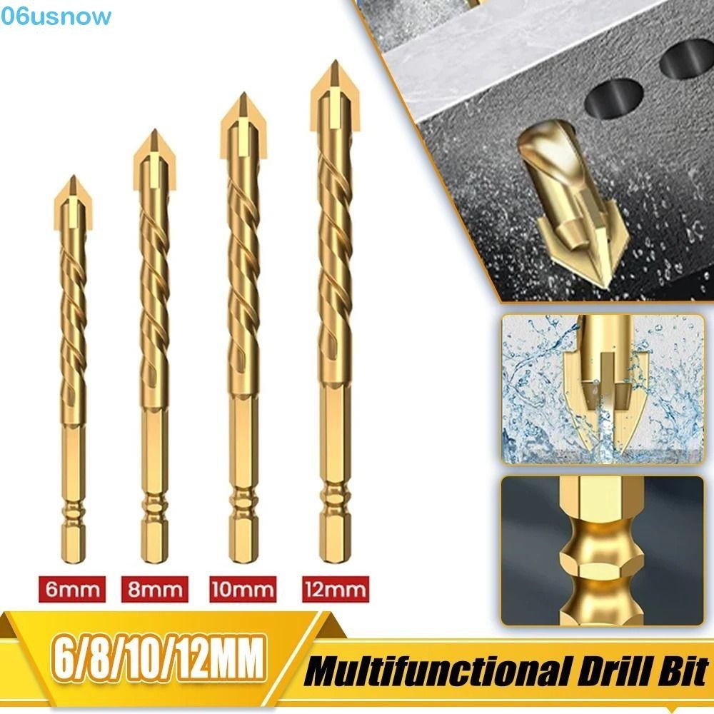 USNOW Cross Hex Tile Drill Bits, High Hardness Hole Opener Tile Drill ...