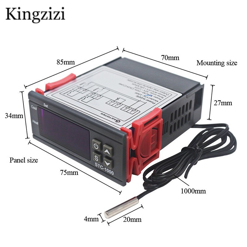 STC-1000 12V 24V 110-220V Digital Temperature Controller Thermostat Thermoregulator Incubator ...