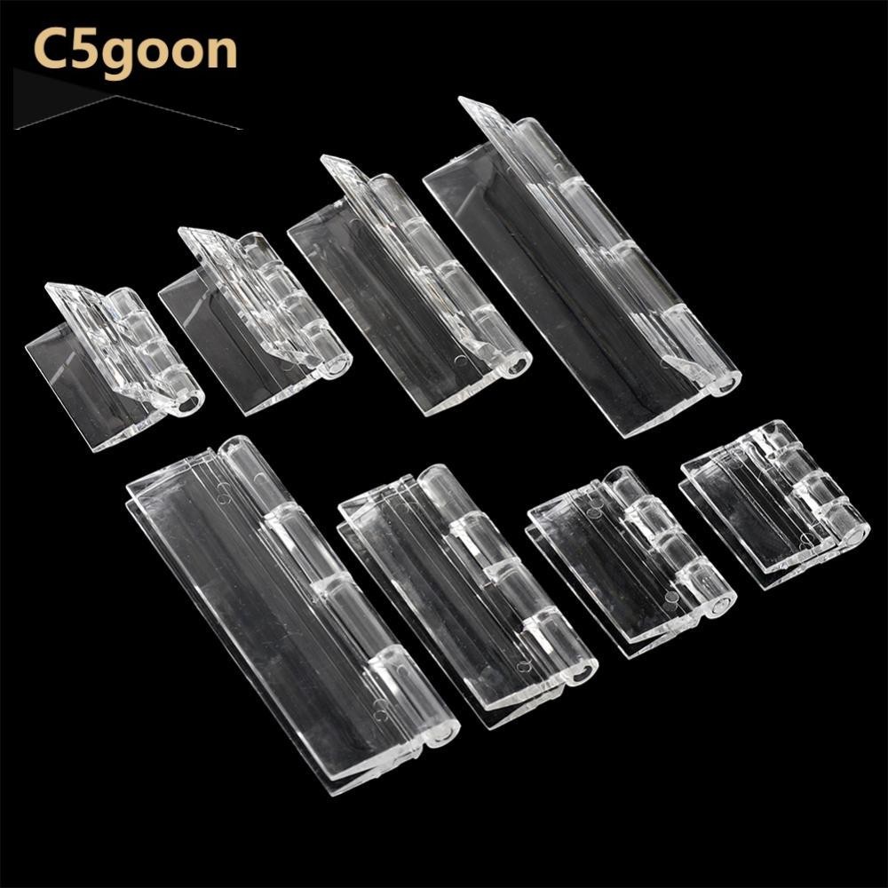 C5GOON 10Pcs Transparent Plastic Folding Hinges Durable Clear Acrylic ...