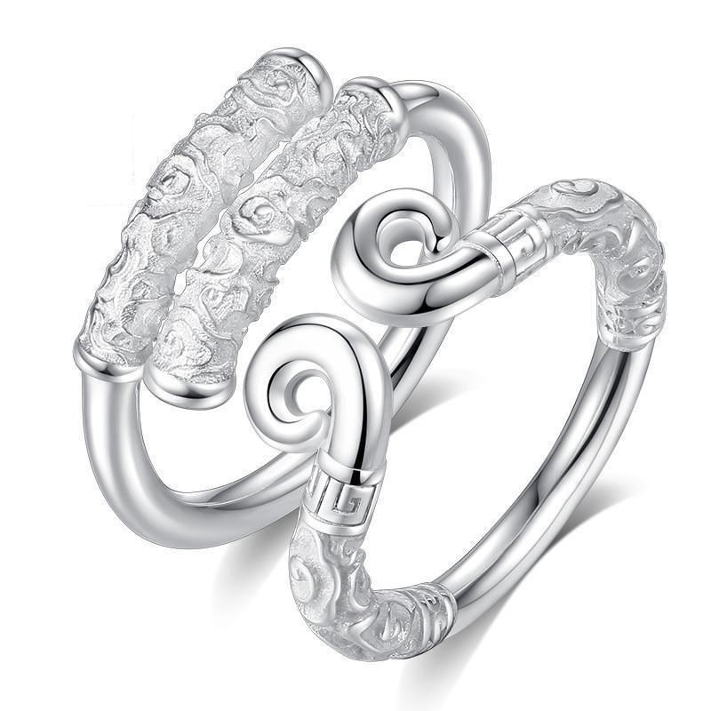 Silver Password Tight Hoop Curse Ring Couple Ring Design 925 Sterling ...