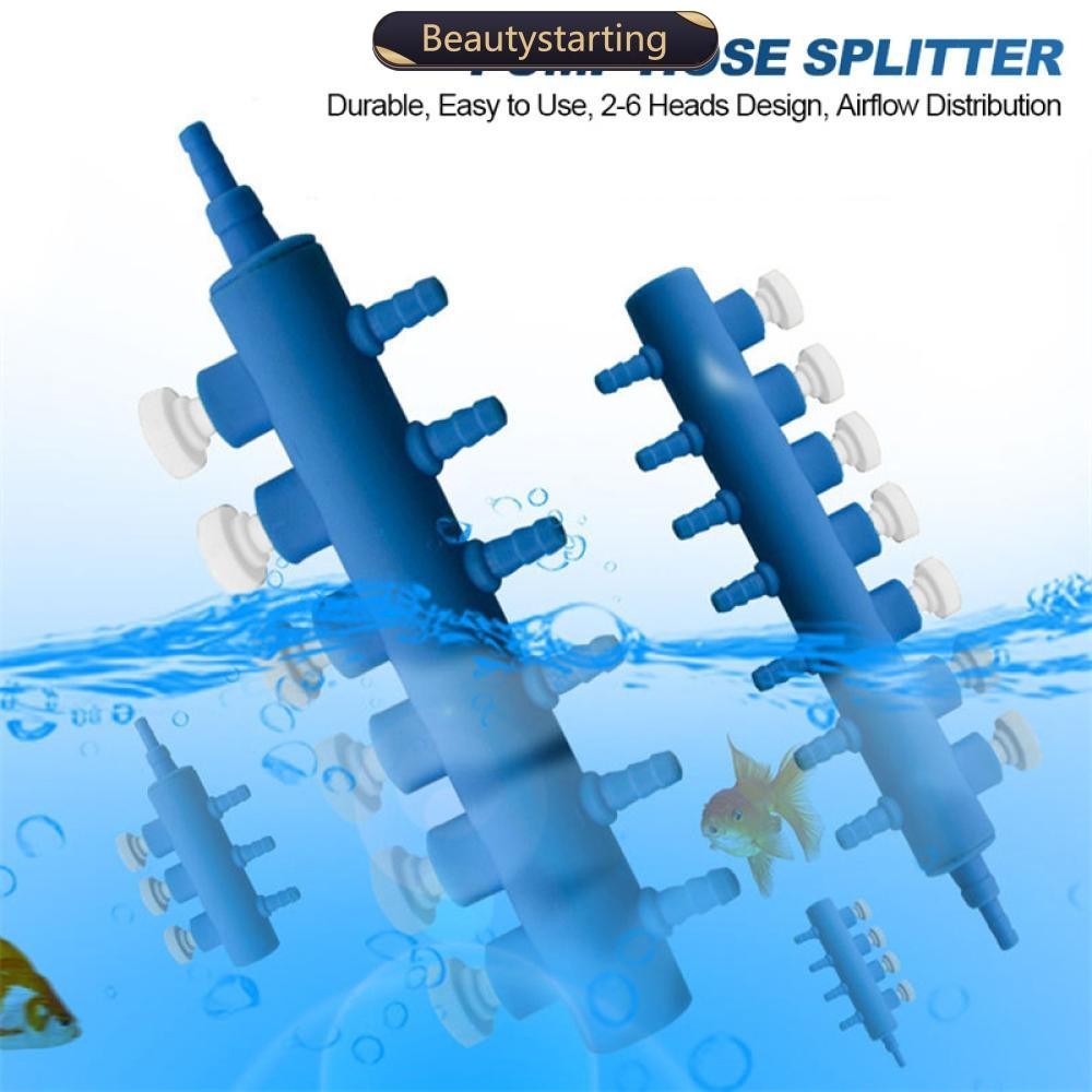 BEAUTYSTARTING Aquarium Air Pump Hose Splitter with Adjustment Valve ...