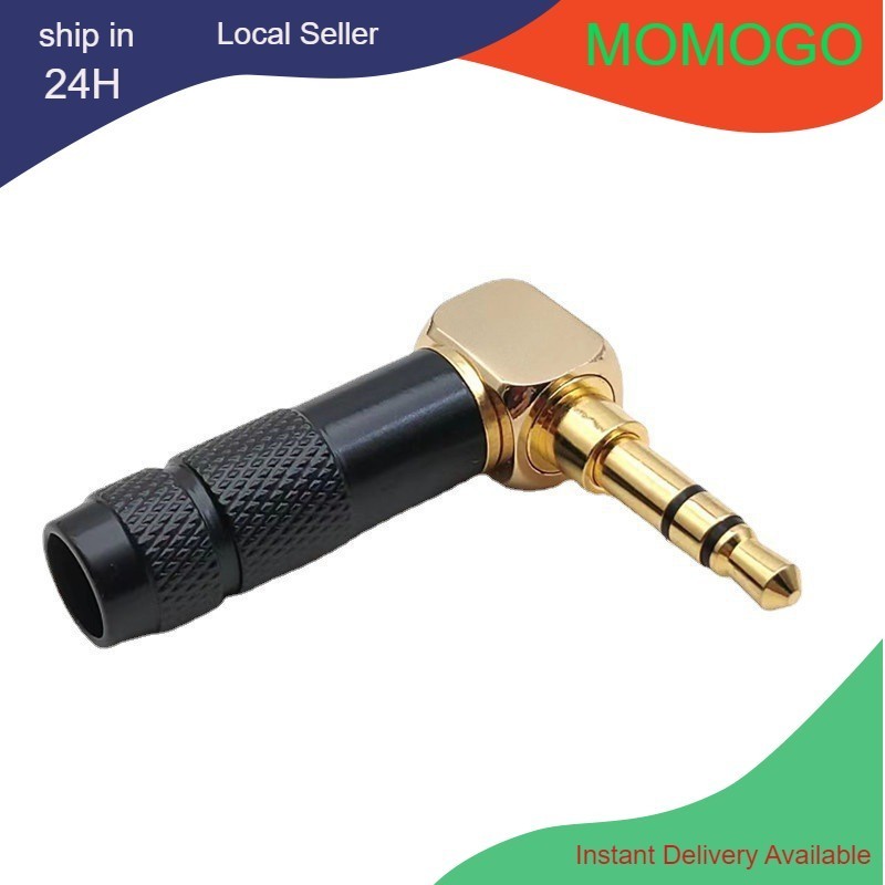 3.5mm L-Type headphone connector Audio Jack Plug 90 Degree Jack ...