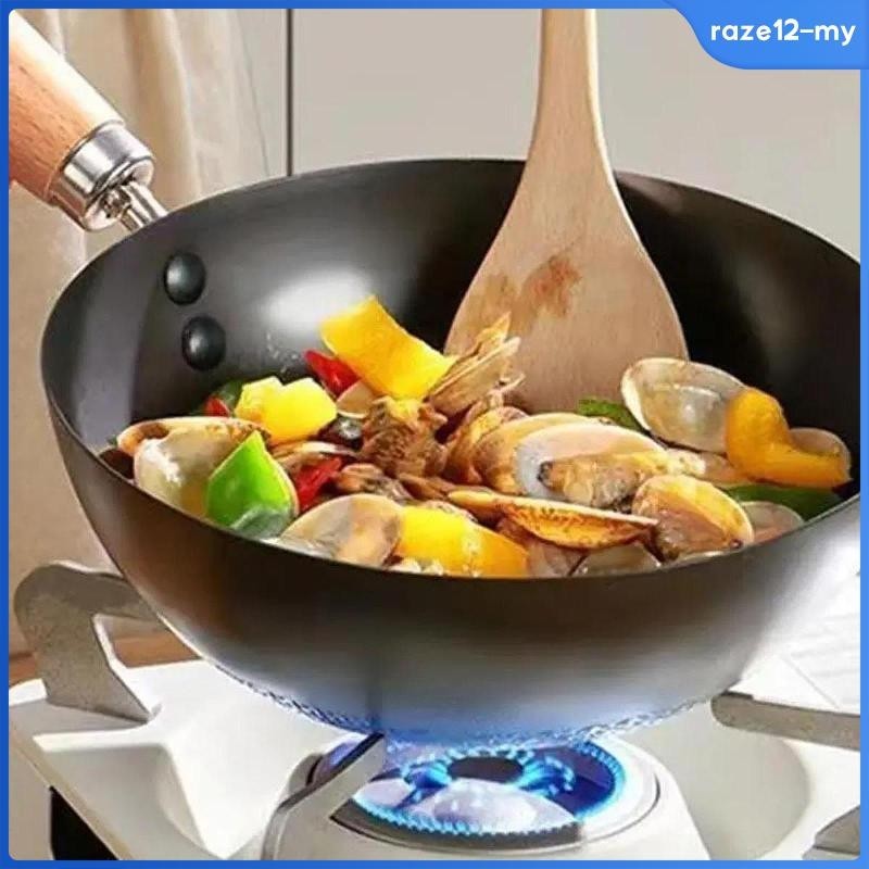 [RazecaMY] Wok Pan Iron Wok 20cm Non Coating Nonstick Kitchen Cookware ...