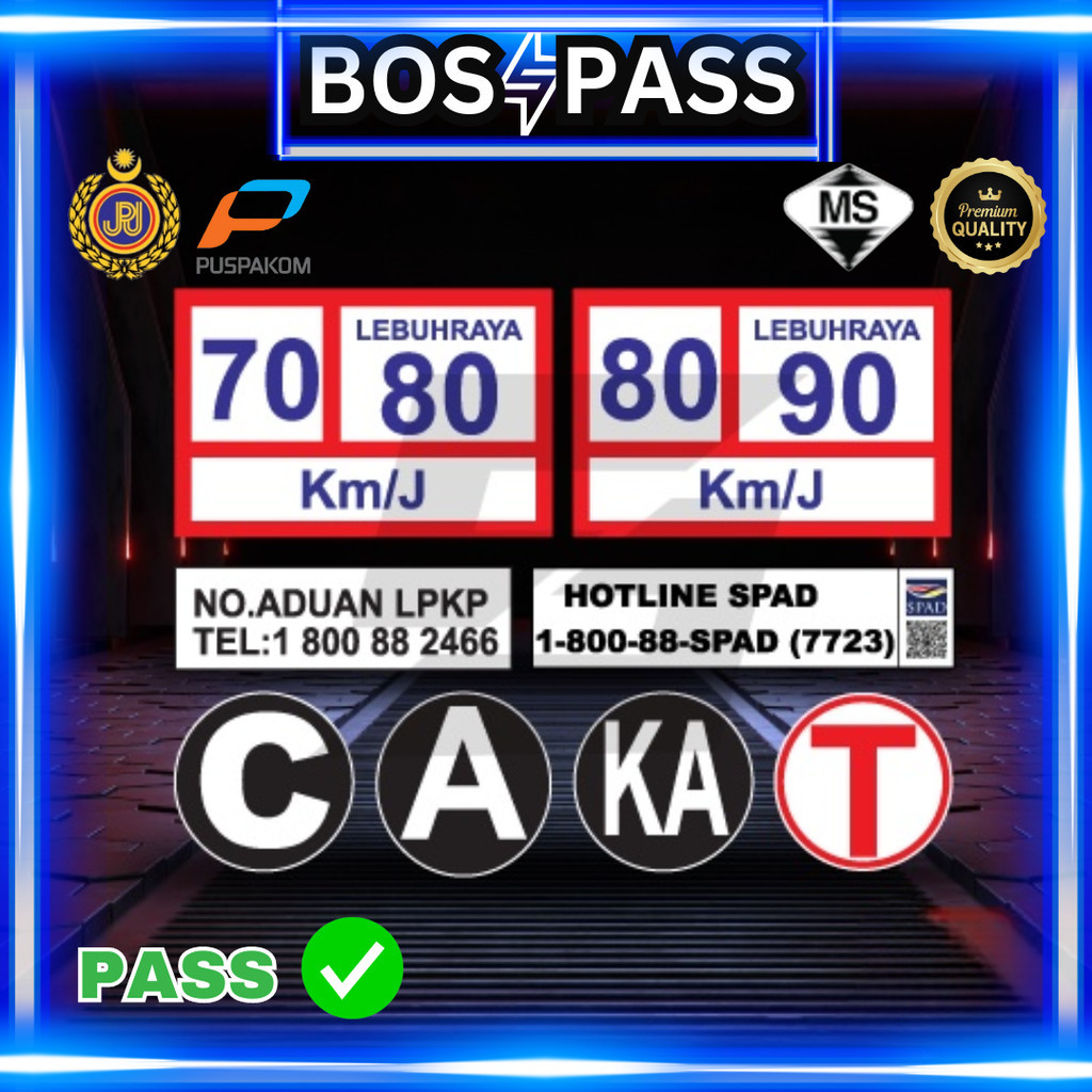 Sticker Puspakom Lorry Pass A C T KA 80/90 70/80 Commercial Sticker ...
