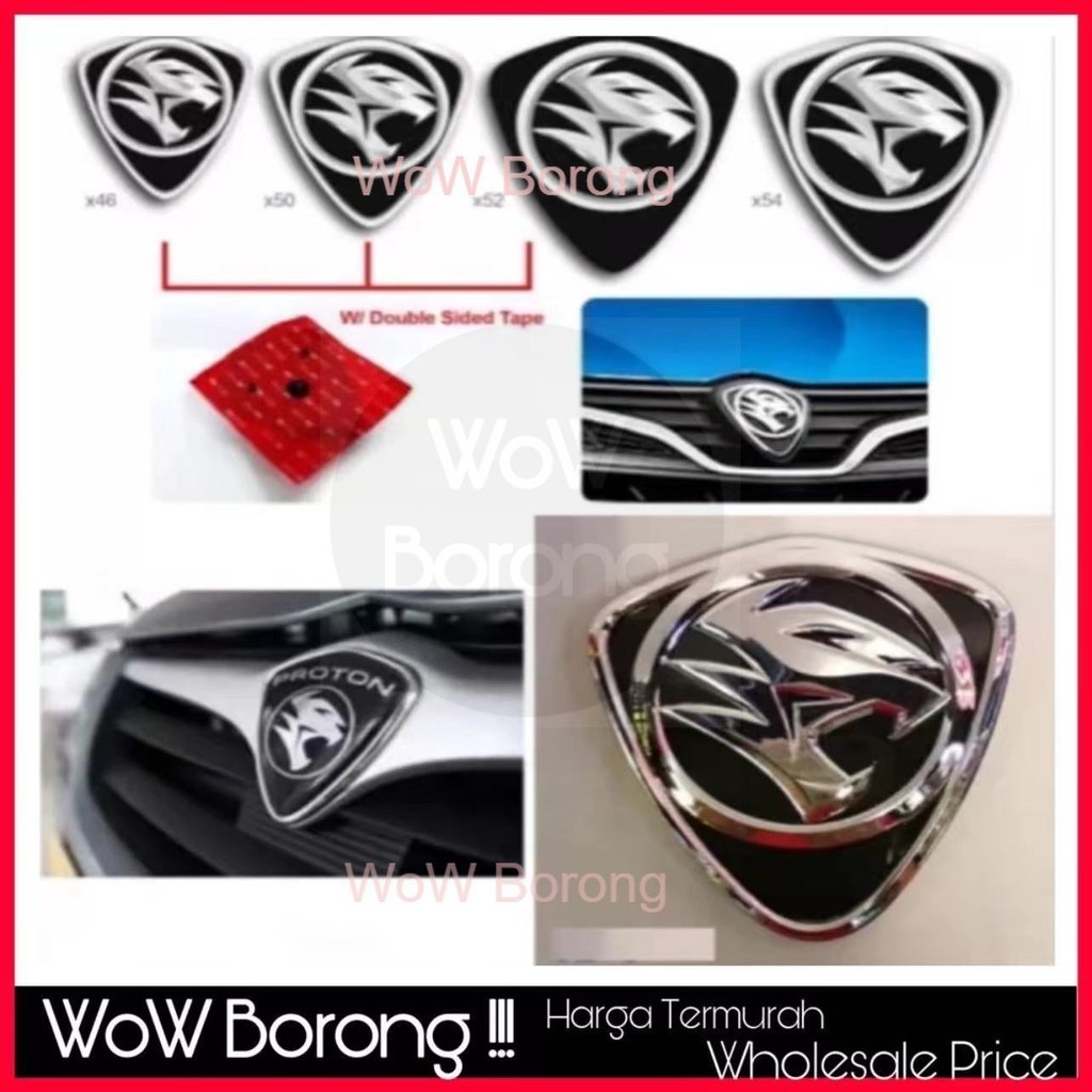 Proton 3D Logo Emblem For Wira Waja Persona FLX Perdana Saga LMST Arena ...