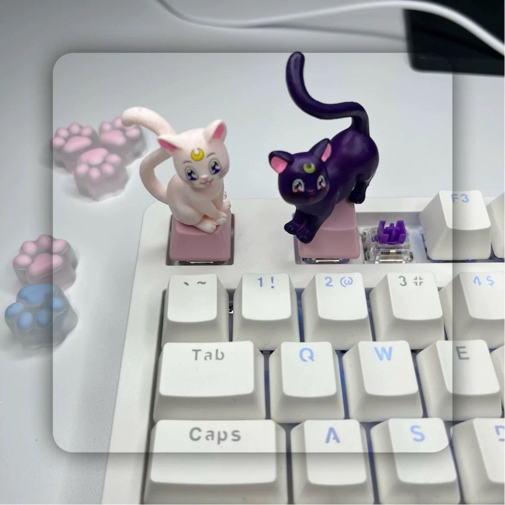 Personalized cartoon cat DIY keycap three-dimensional r4personalized ...